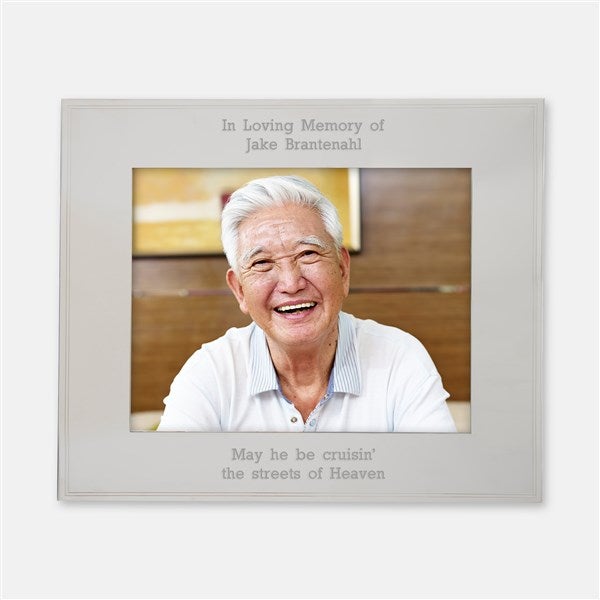 Memorial Personalized Tremont Silver 8x10 Picture Frame