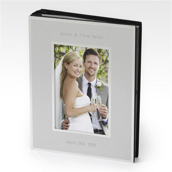 Engraved Wedding Flat Iron Silver Photo Album