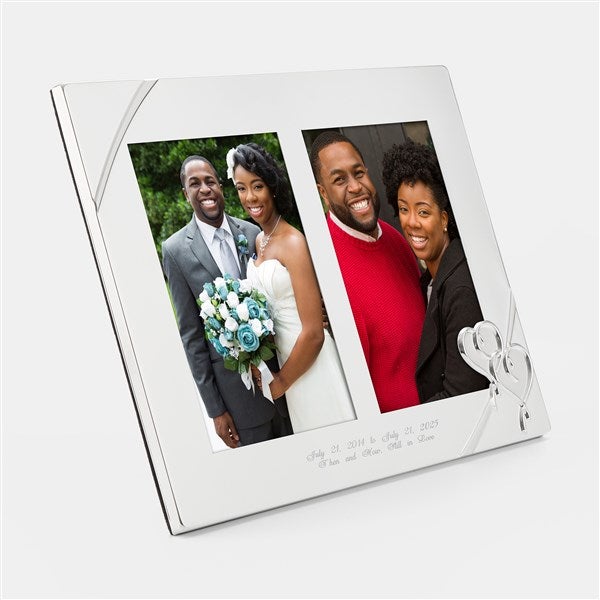 Engraved Lenox "True Love" Double Picture Frame