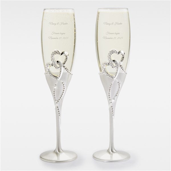 Engraved Intertwined Heart Wedding Gift Set