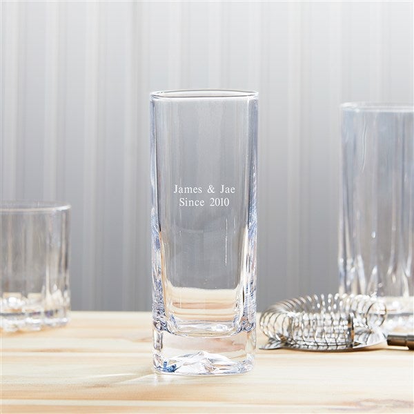 Engraved Luigi Bormioli Monogram Highball Drinking Glass