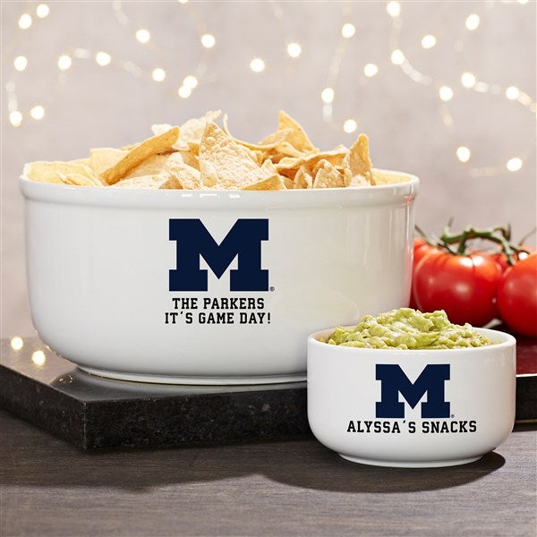 NCAA Michigan Wolverines Personalized Bowls