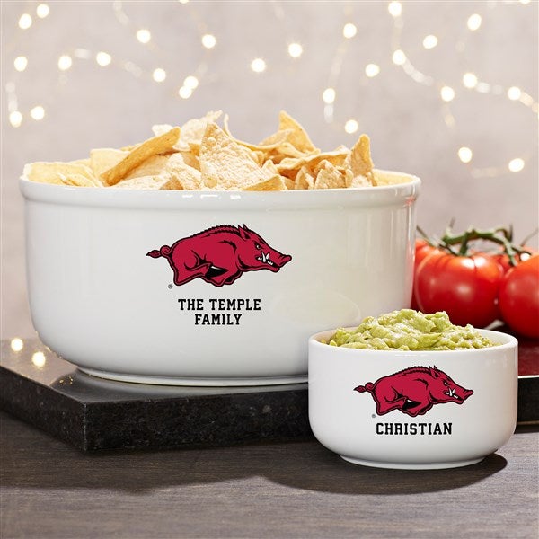NCAA Arkansas Razorbacks Personalized Bowls