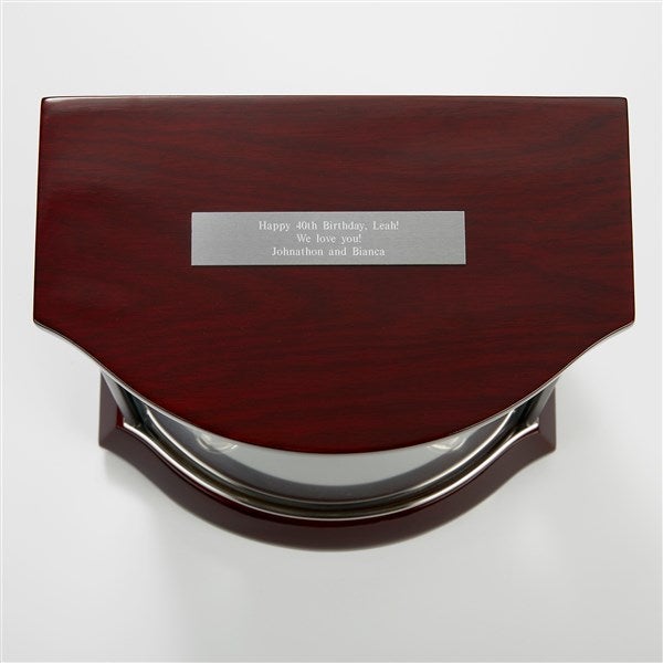 Engraved Bulova Gentry Contemporary Clock