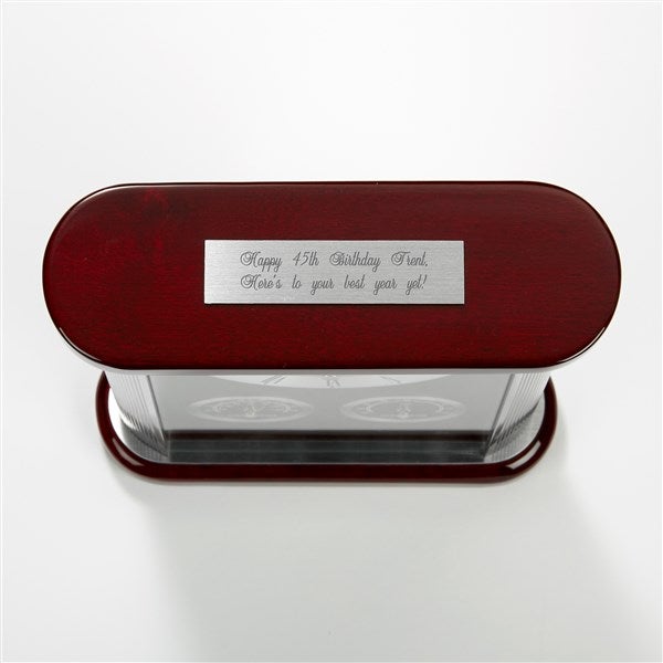 Engraved Bulova Belvedere Milestone Clock and Meter