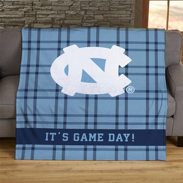 NCAA Plaid UNC Tarheels Personalized Blankets