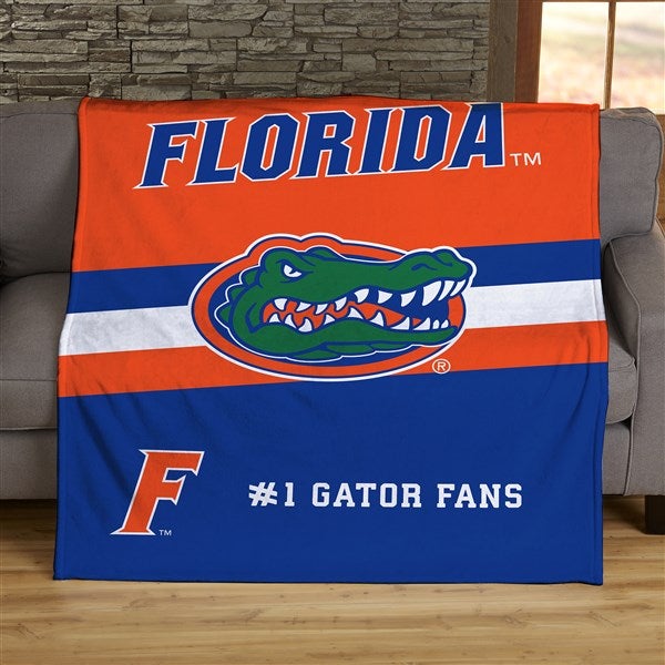 NCAA Florida Gators Stripe Personalized Blankets