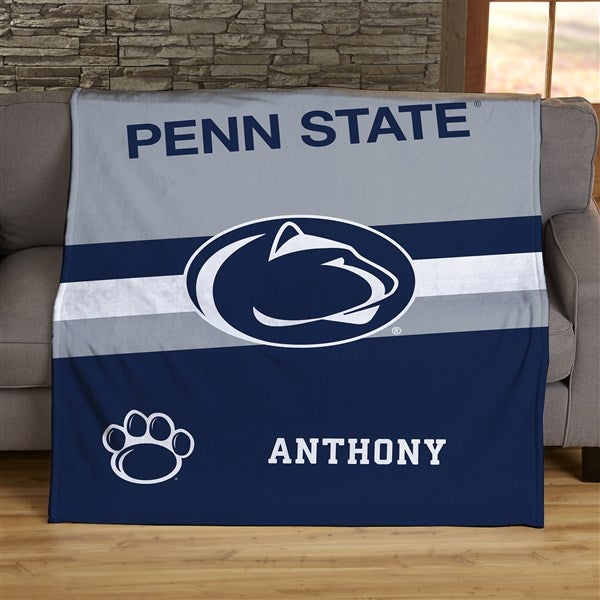 NCAA Penn State Nittany Lions Stripe Personalized Blankets