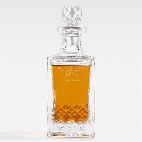 Engraved Pineapple III Cut Crystal Decanter