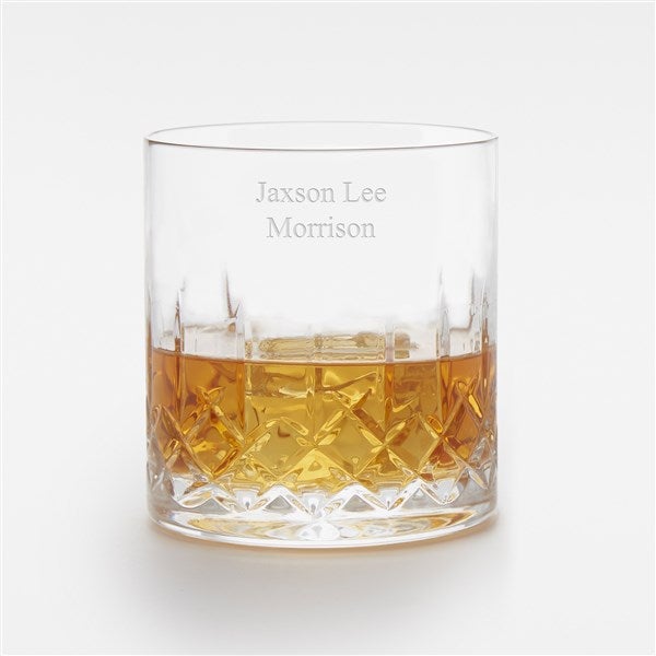 Engraved Pineapple III Cut Crystal DOF Glass