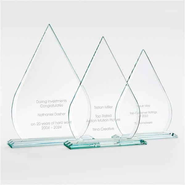 Engraved Tear Drop Award Medium
