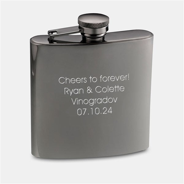 Gunmetal Engraved Flask