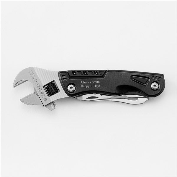 Engraved Black Wrench Multi Tool