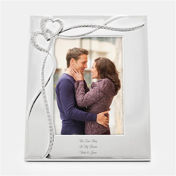 Engraved Intertwined Heart Wedding 5x7 Picture Frame
