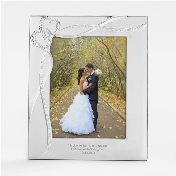 Engraved Intertwined Heart 8x10 Picture Frame