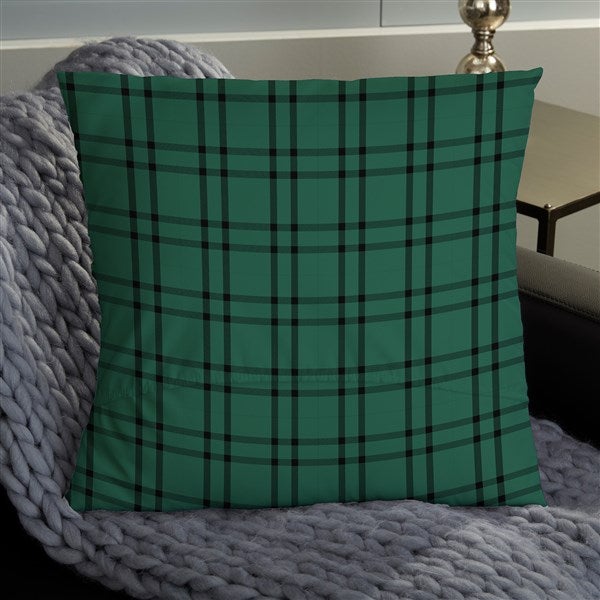 NFL New York Jets Plaid Personalized Throw Pillow