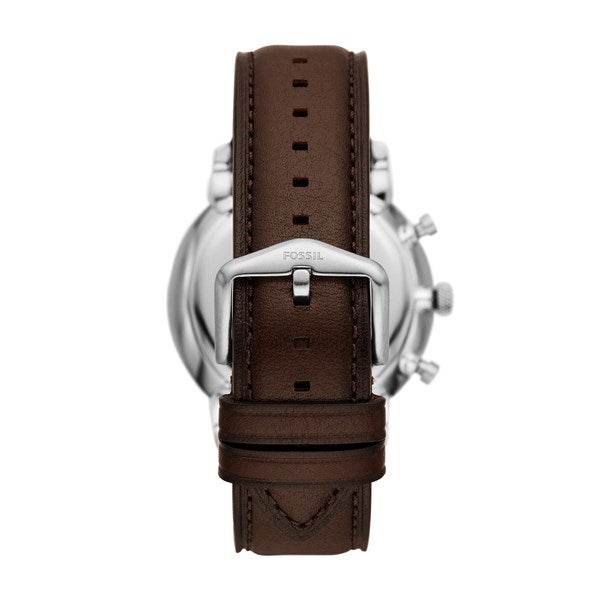 Engraved Fossil Neutra Chronograph Brown Leather and Bracelet Gift Set