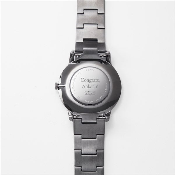 Engraved Fossil Minimalist Smoke Watch