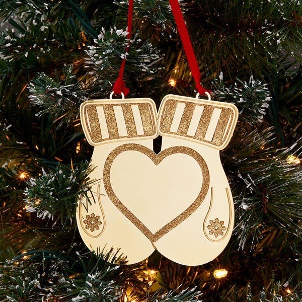 Gold Sparkle Mittens Ornament