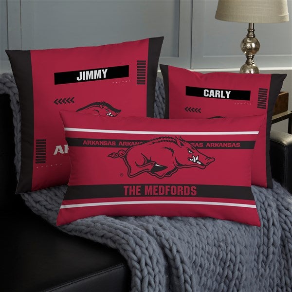 NCAA Arkansas Razorbacks Classic Personalized Throw Pillow