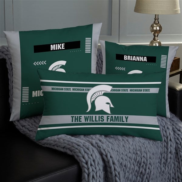 NCAA Michigan State Spartans Classic Personalized Throw Pillow