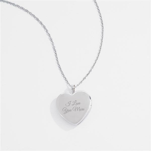 Engraved Sterling Silver Heart Locket