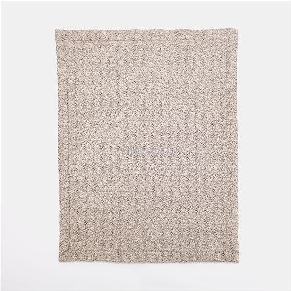Embroidered Safari Animals Quilted Blanket