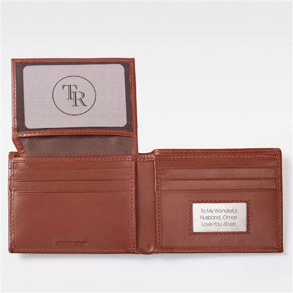 Engraved Dark Brown RFID & Passcase Wallet