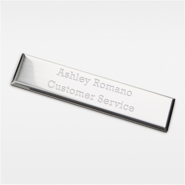 Engraved Silver Rectangle Plate- 2.6" Long by 0.6" Tall