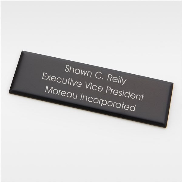 Engraved Black Matte Rectangle Plate- 3" Long by 1"Tall