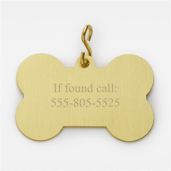 Engraved Gold Bone Tag