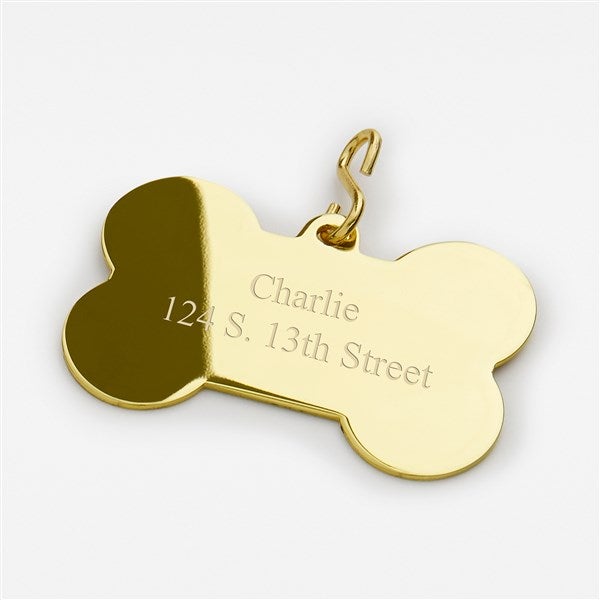 Engraved Gold Bone Tag