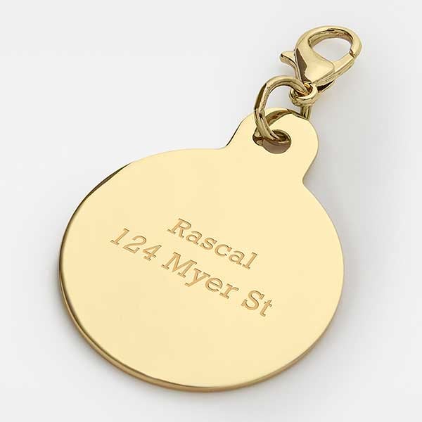 Engraved Round Gold 1" Charm