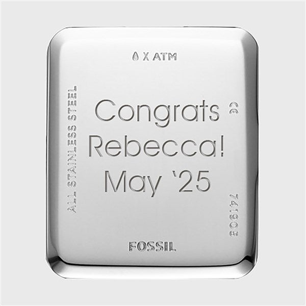 Engraved Fossil Raquel Large Two-Tone Watch