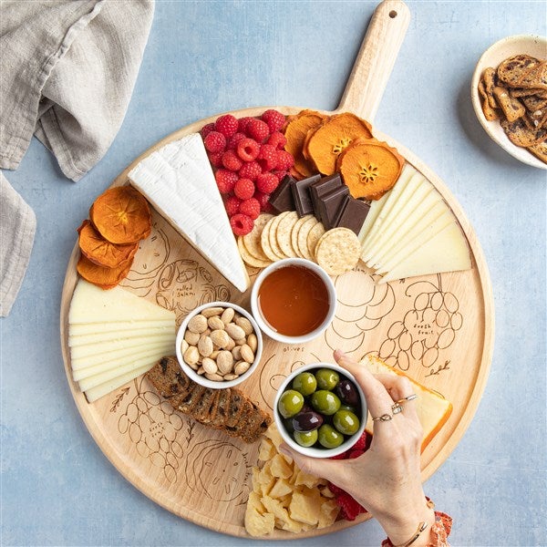 Wooden Round Charcuterie Map Board