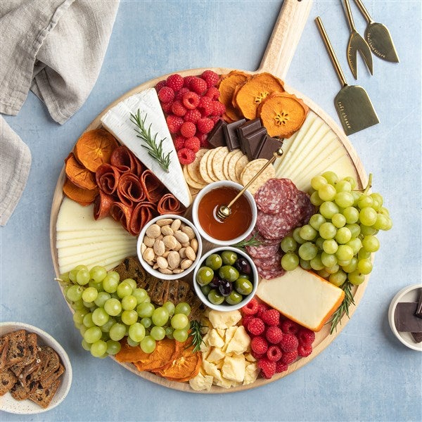 Wooden Round Charcuterie Map Board