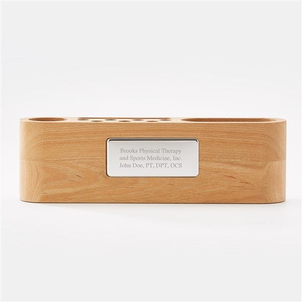 Wood Desk Organizer and Name Plate