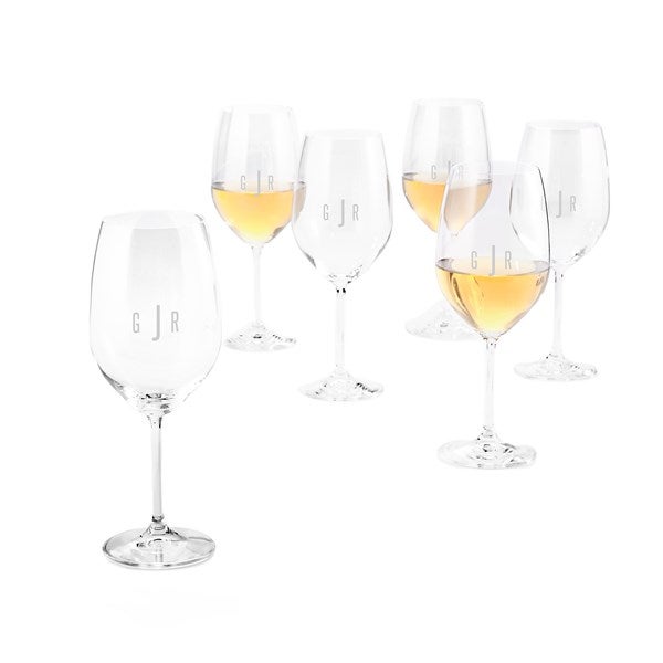 Etched Lenox Tuscany White Wine Glass Set