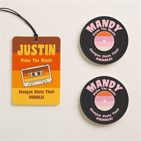 Driver Picks the Music Personalized Car Coasters
