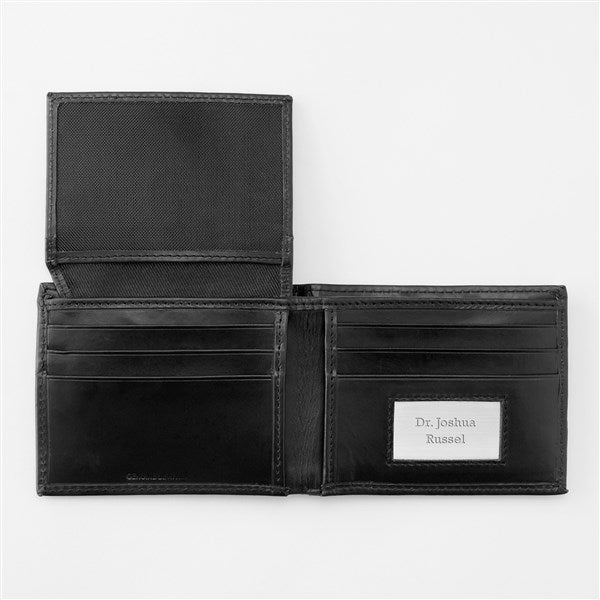 Engraved Black RFID & Passcase Wallet