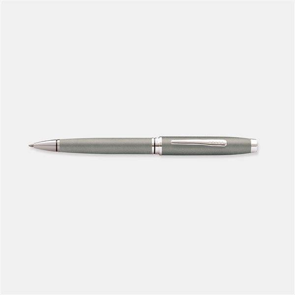 Engraved Cross Coventry Gunmetal Grey & Chrome Ballpoint Pen