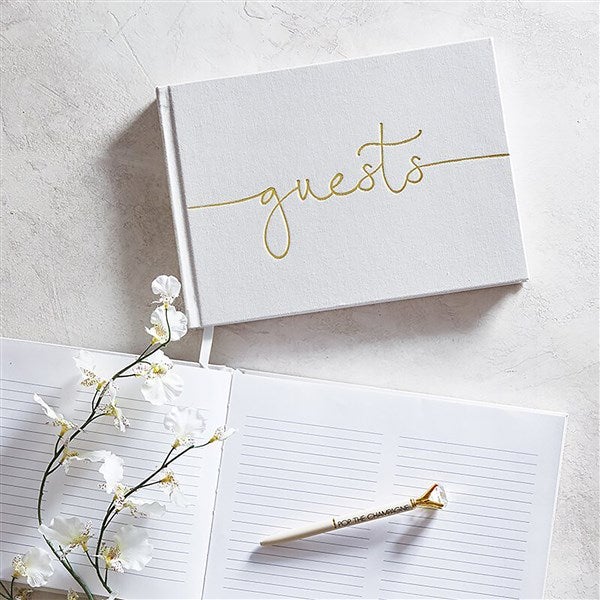 Ivory & Gold "Guests" Signature Book