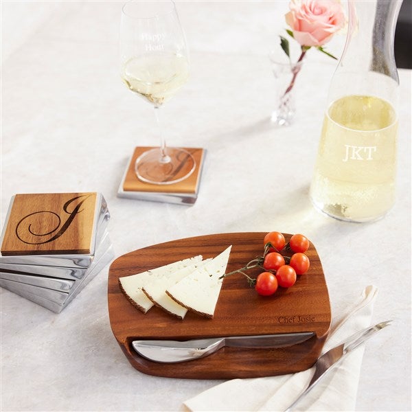 Engraved Nambé Twist Coaster Set of 6