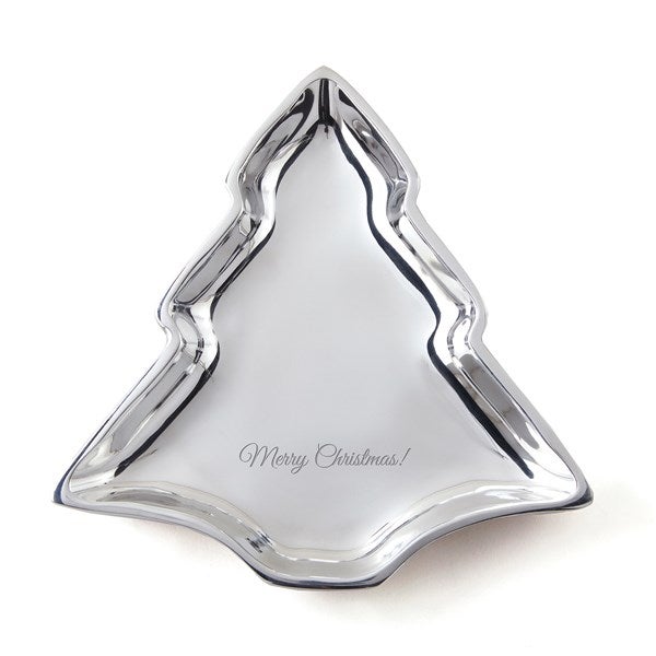 Engraved Nambé Small Christmas Tree Dish,Engraved Nambé Small Christmas ...