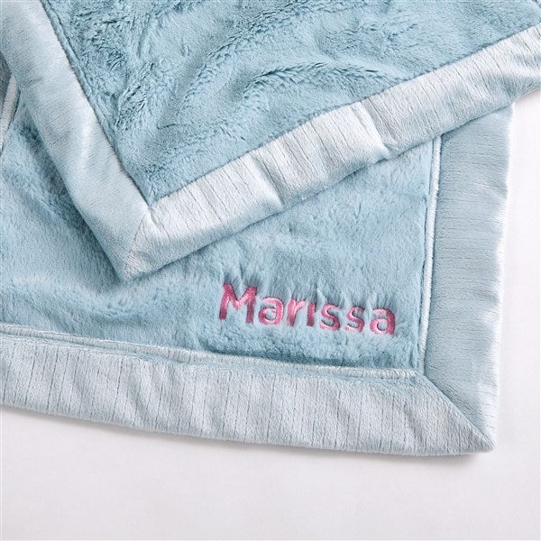 Embroidered Mini Blanket 15x20" in Dew