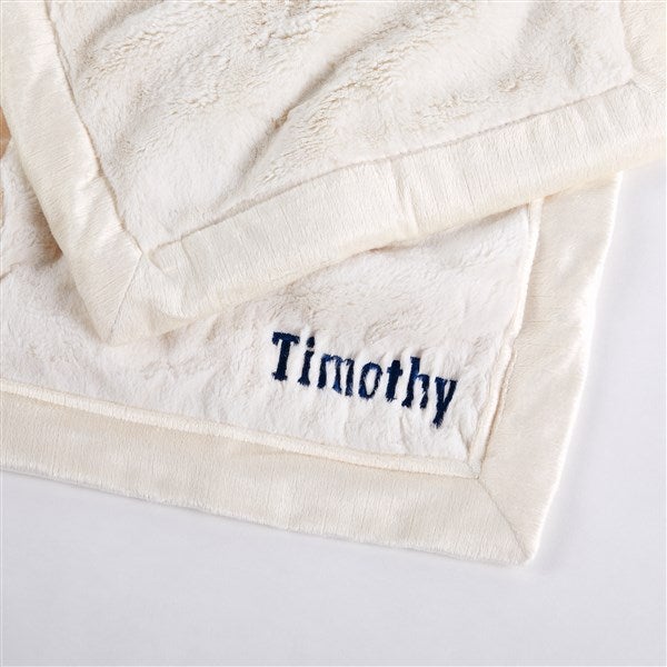 Embroidered Mini Blanket 15x20" in Natural