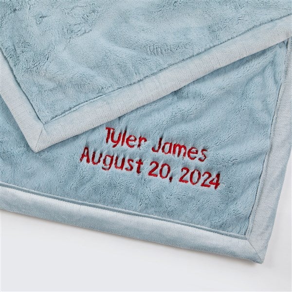 Embroidered Kids Receiving Blanket 30x40" in Dew