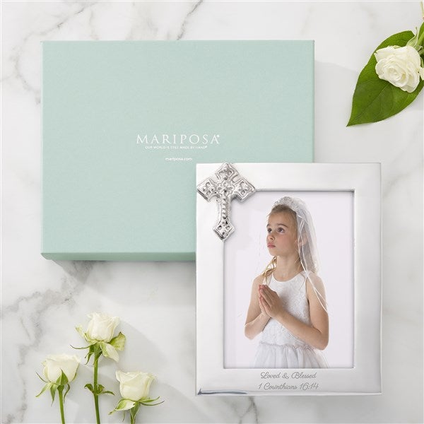 Engraved Mariposa 5x7 Cross Frame