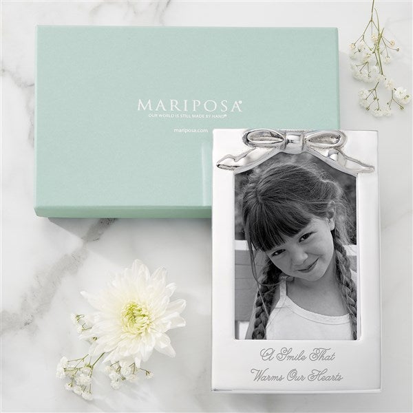 Engraved Mariposa 4x6 Bow Frame