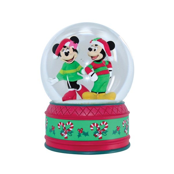 Mickey & Minnie Holiday Snow Globe